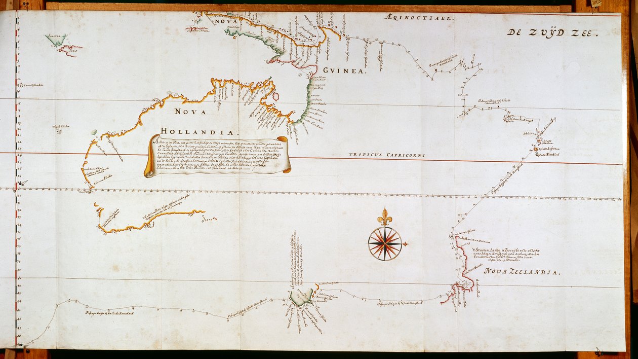 Holland Map New Holland And New Zealand, Map By Greenleaf, Jeremiah: