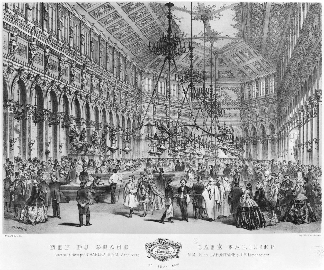 Interior of the 'Grand Cafe Parisien', Paris, 1856