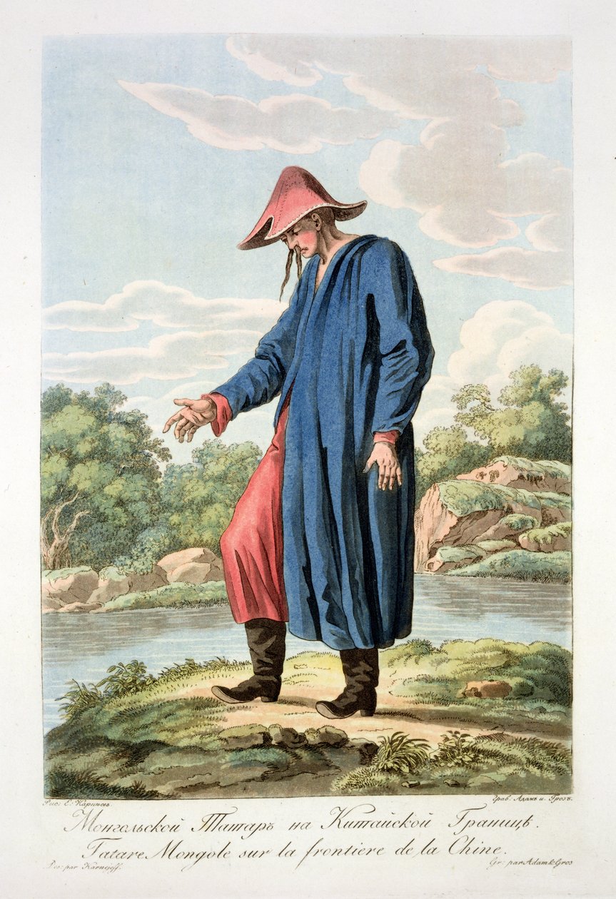 Mongolian Tartar on the Chinese Frontier, Engraved by Victor Adam and Gros