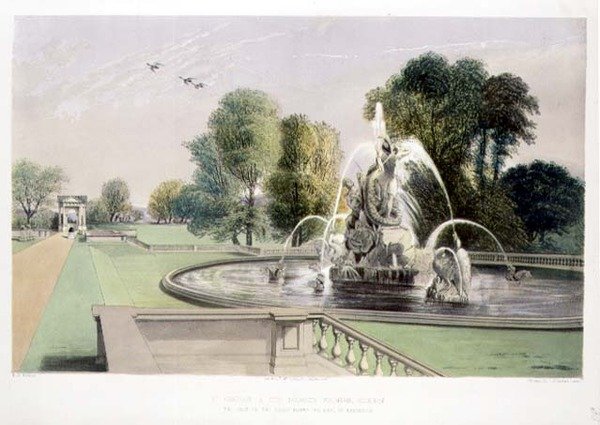 St. George and the Dragon Fountain, Holkham, pub. by Thomas McLean