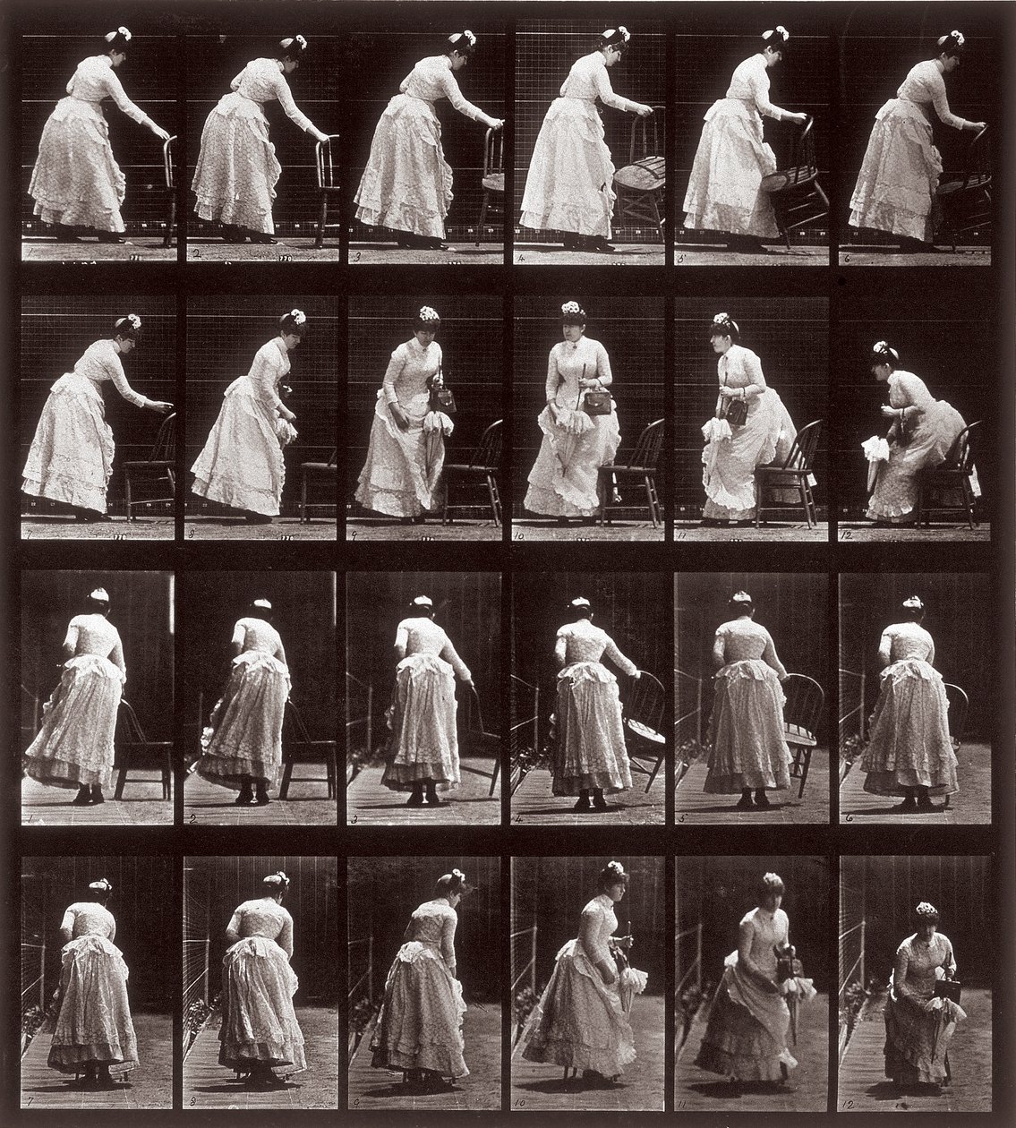 Animal Locomotion, Plate 265: Sequence with a Woman Sitting Down