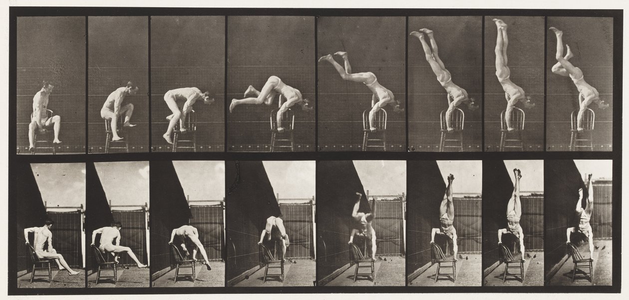 Acrobat, Press Up From Chair by Eadweard Muybridge