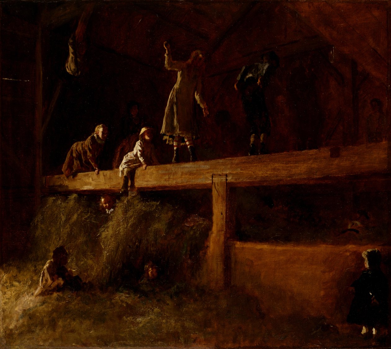 In the Hayloft by Eastman Johnson: Premium art reproduction