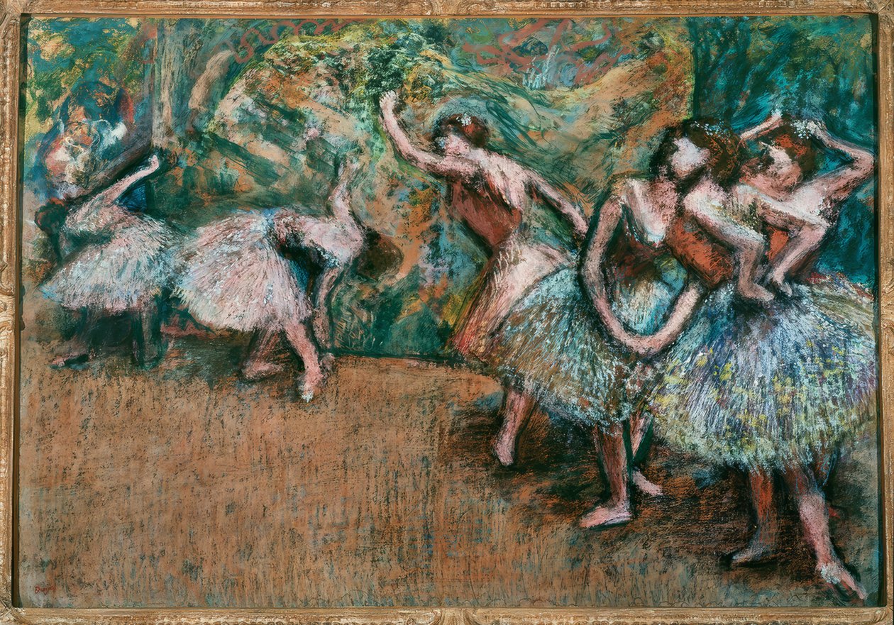 Ballet Scene by Edgar Degas: High-quality fine art print