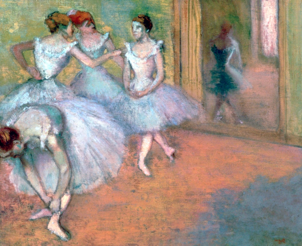 Four Dancers in the Foyer by Edgar Degas: Fine art print