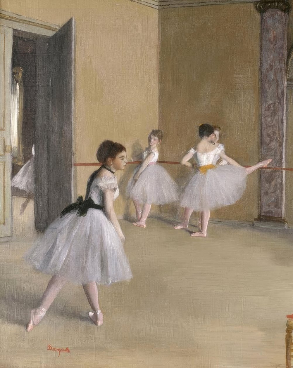 The Dance Foyer at the Opera on Rue Le Peletier