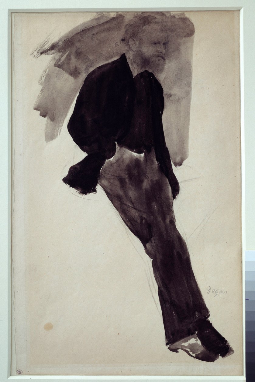 Portrait of Edouard Manet by Edgar Degas: Fine art print