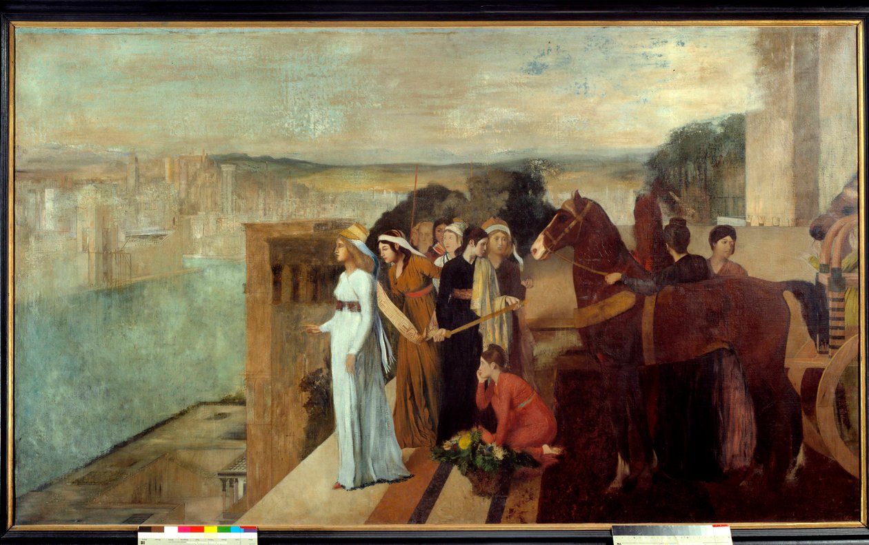 Semiramis building Babylon by Edgar Degas: Fine art print