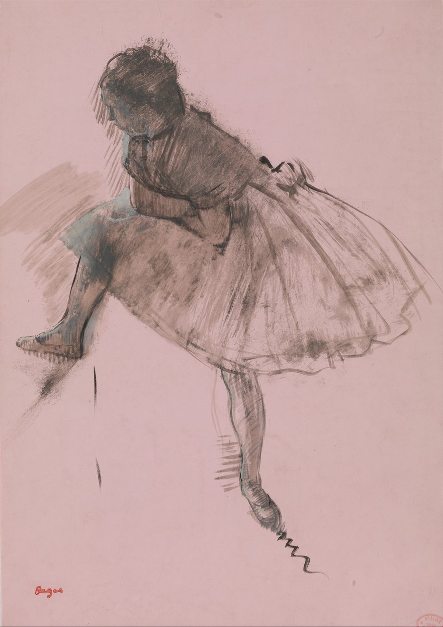 Study of a Ballet Dancer (recto), Two Studies of Dancers (verso)