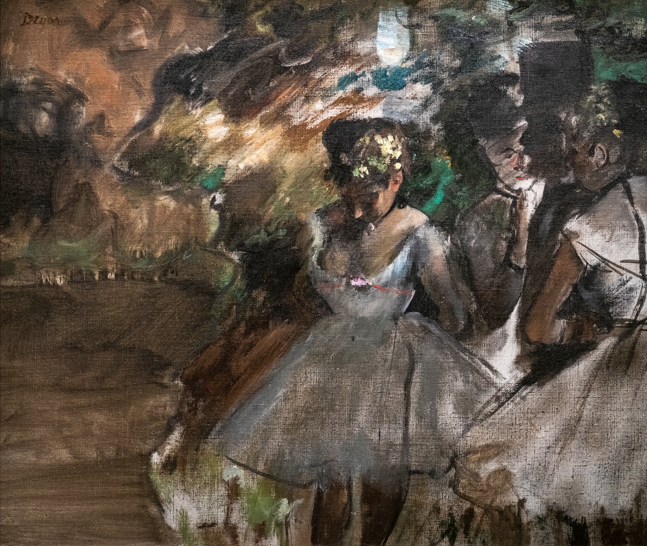 Three Dancers Behind the Scenes by Edgar Degas