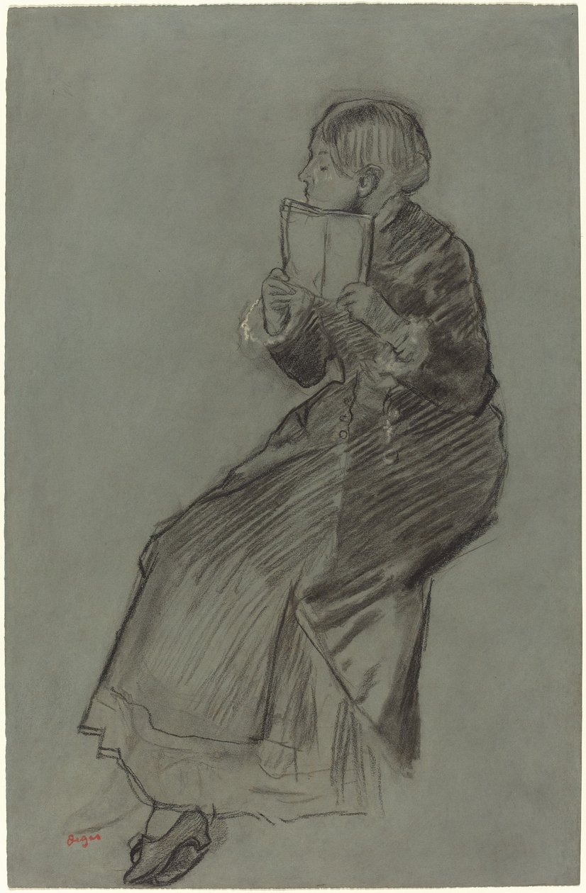 Woman Reading a Book by Edgar Degas: Buy fine art print