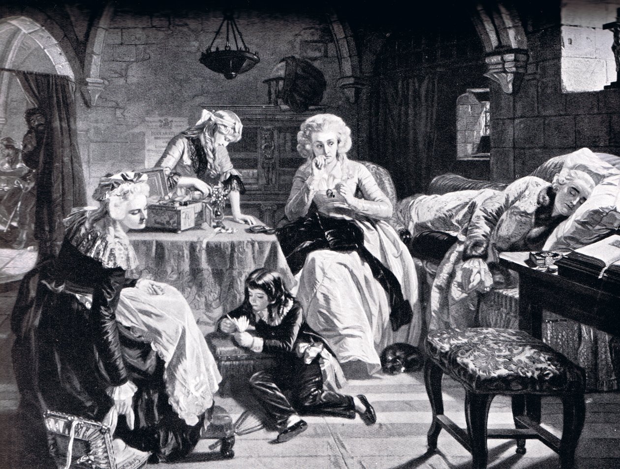 Louis XVI and His Family in the Chateau du Temple