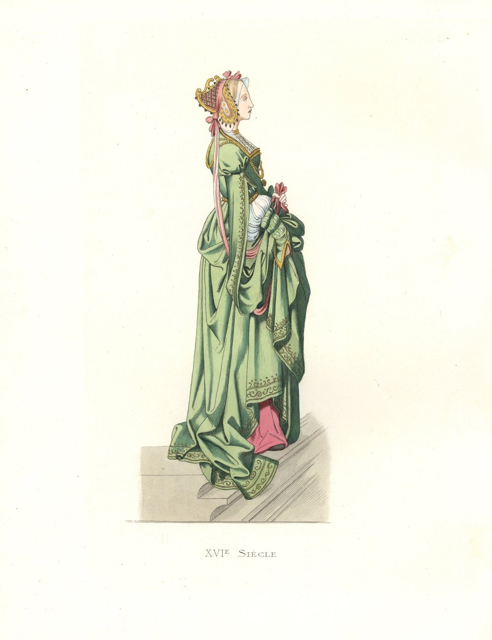 Flemish Lady in Waiting by Edmond Lechevallier-Chevignard