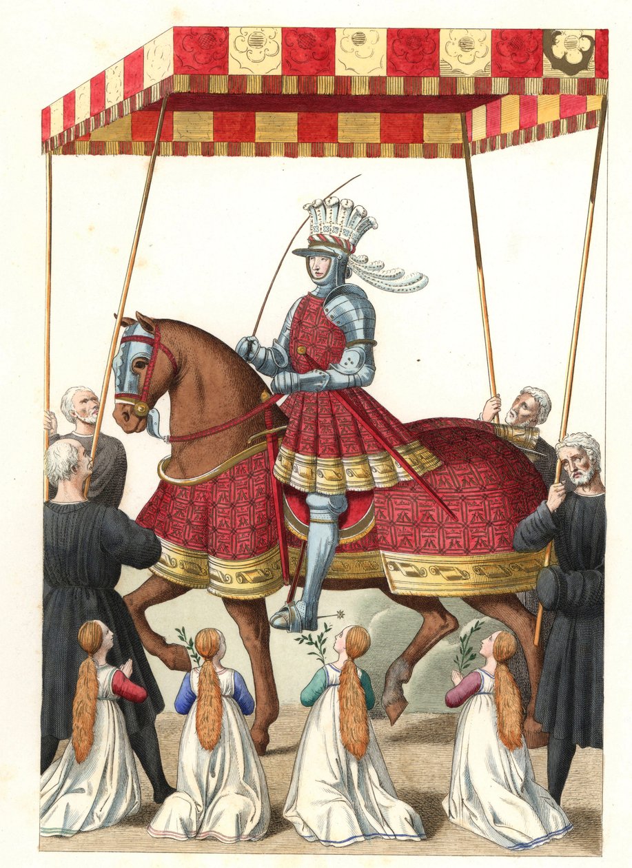 King Louis XII of France, after a miniature by Jean Marot - Lithography ...