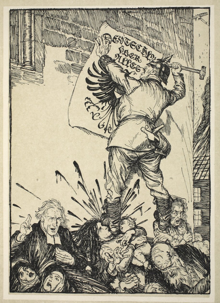 Germany Above All, illustration from The Kaiser's Garland by Edmund J ...
