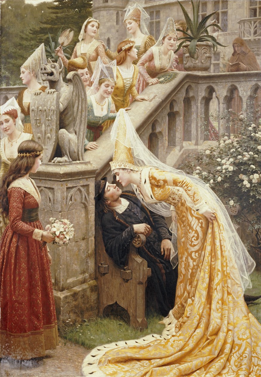 Alain Chartier by Edmund Blair Leighton: Fine art print