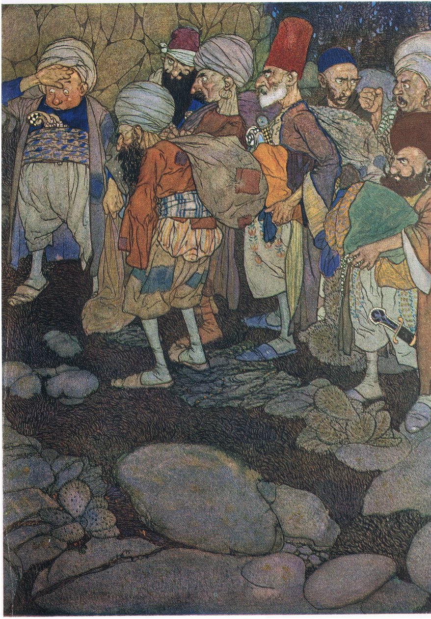 Some of the Forty Thieves, Illustration from 'Ali Baba and the Forty ...