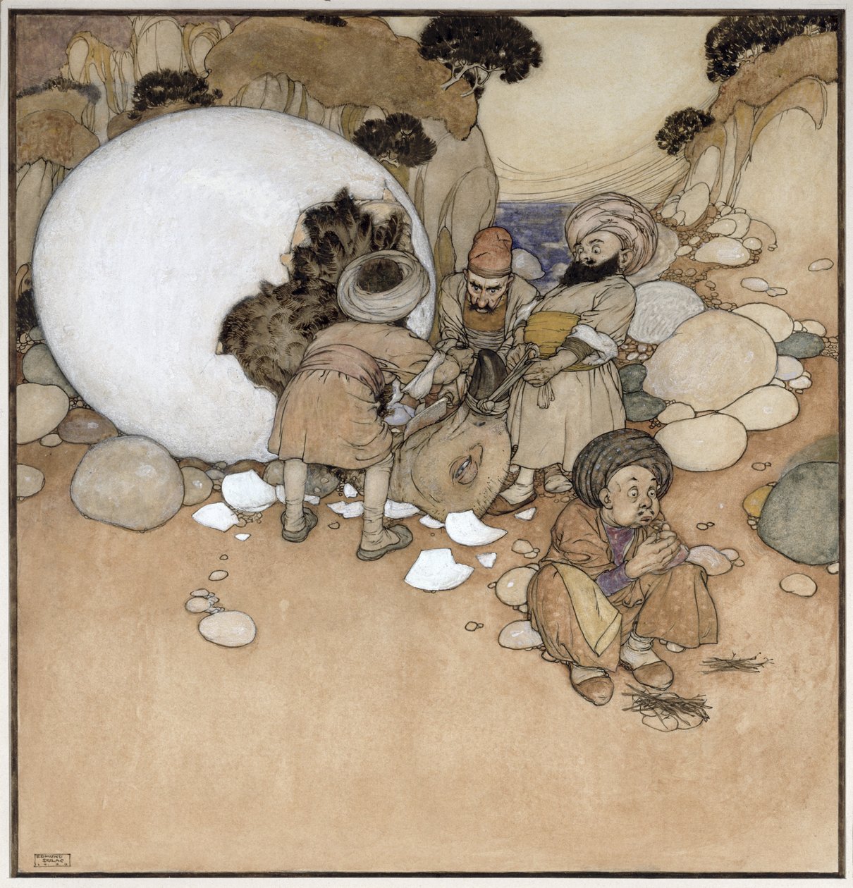 The Roc's Egg, Scene from 'Sinbad the Sailor' from 'Arabian Nights'