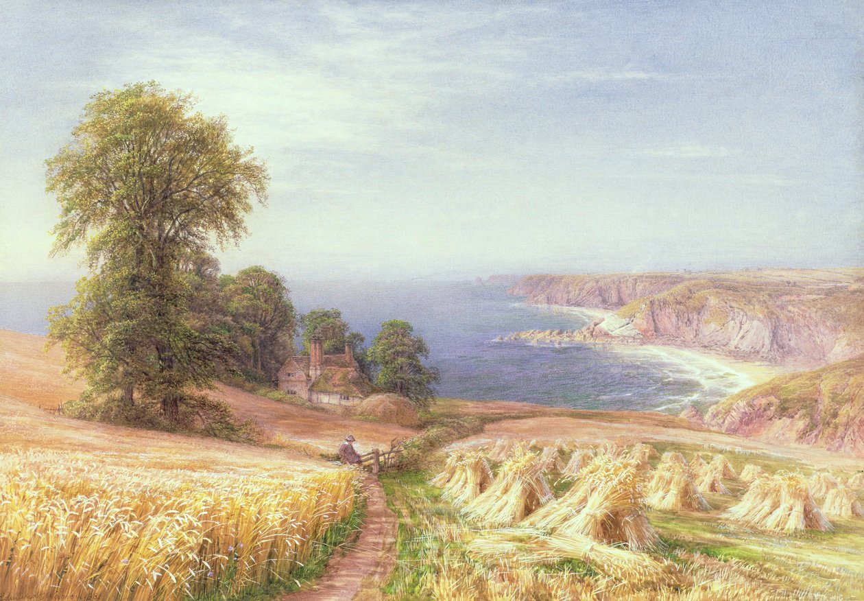 Harvest time by the Sea by Edmund George Warren