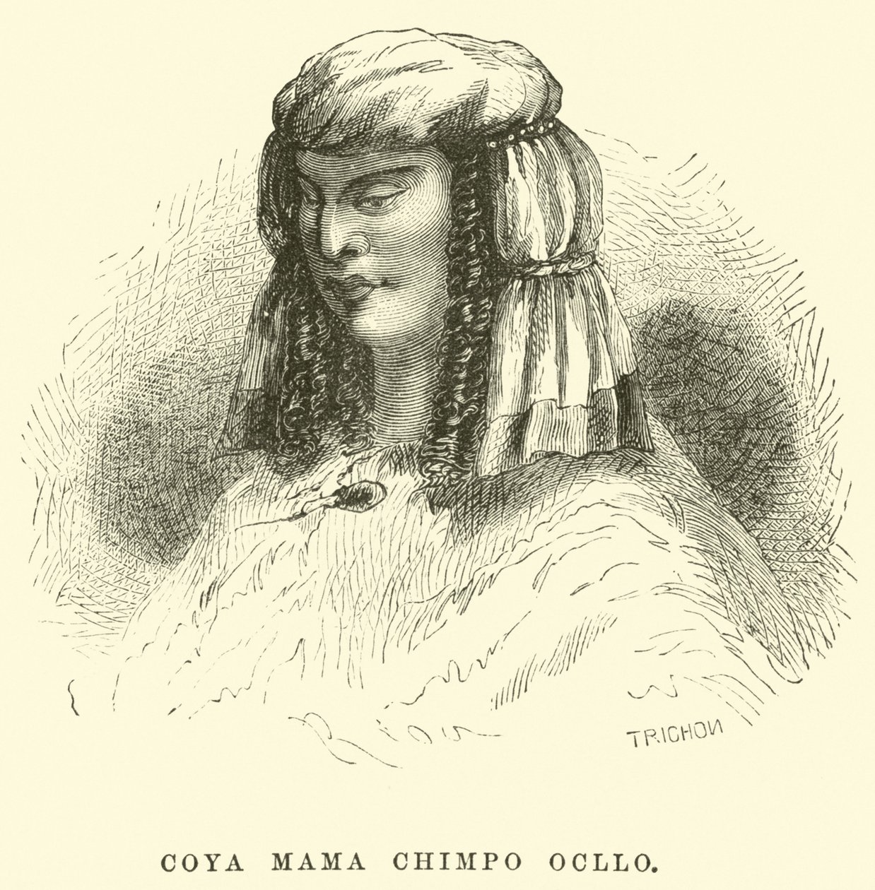Coya Mama Chimpo Ocllo by Edouard Riou: Buy fine art print
