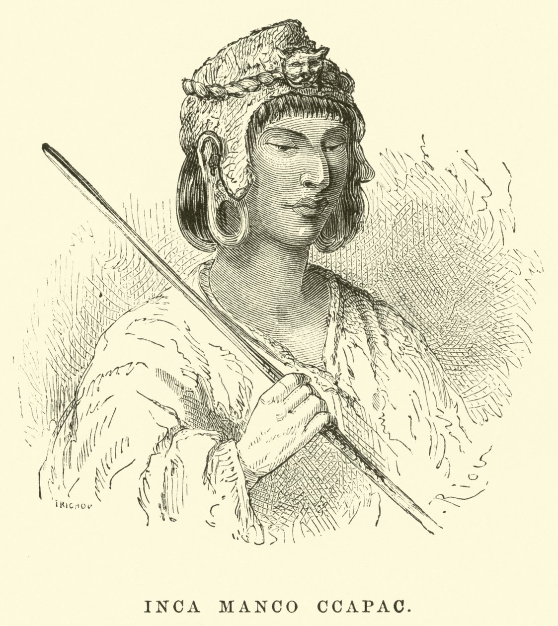 Inca Manco Ccapac by Edouard Riou: Buy fine art print