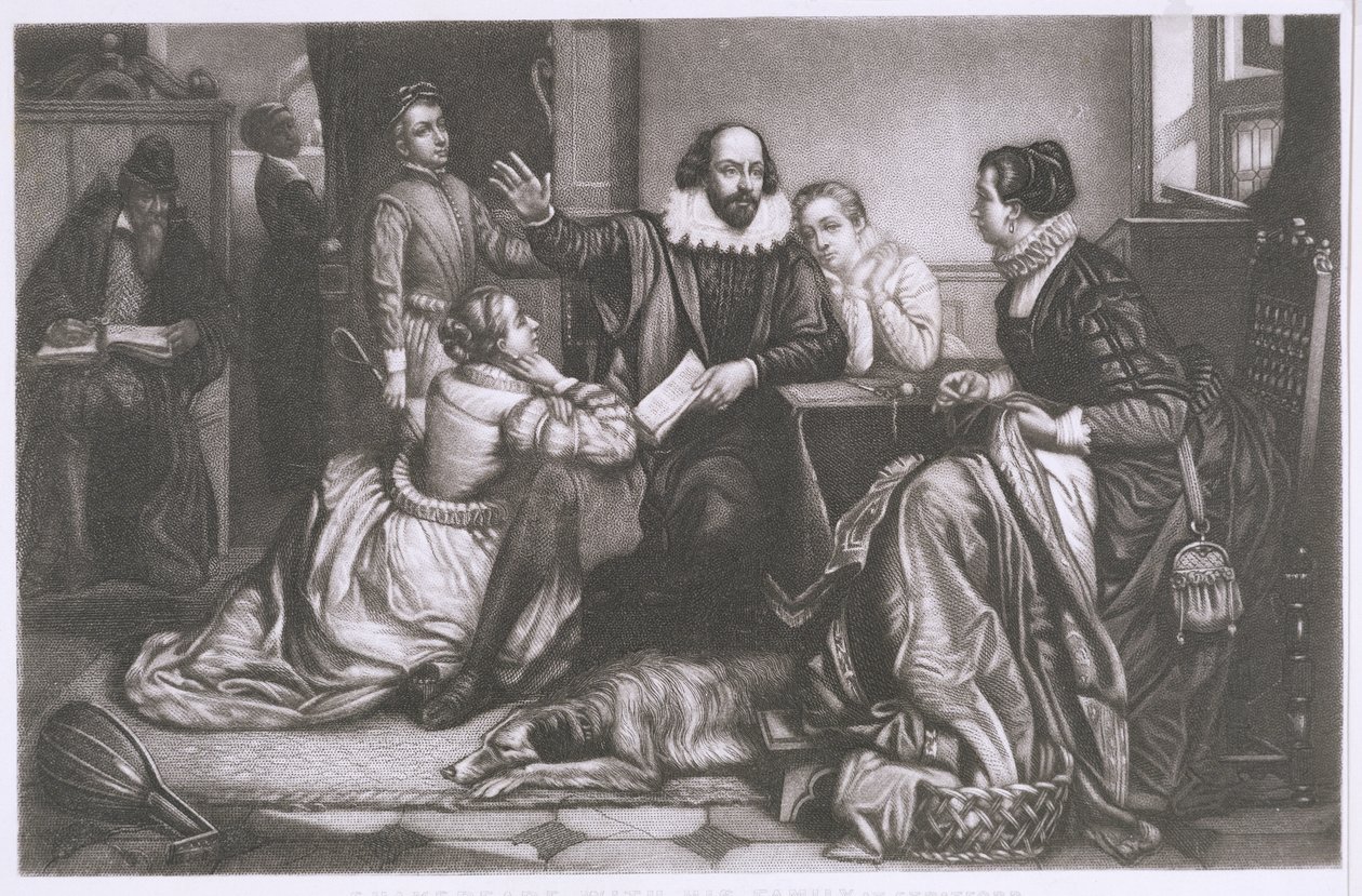 Shakespeare with his Family, at Stratford, Reciting the Tragedy Hamlet