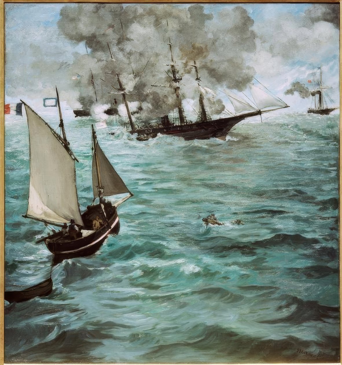 The Battle between the U.S.S. Kearsarge and the C.S.S. Alabama