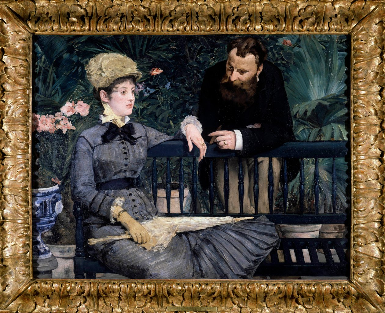 The Winter Garden in the Greenhouse. Painting by Edouard Manet, 1879 ...