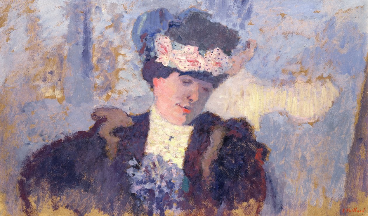 Madame Hessel Wearing a Hat Decorated with Flowers