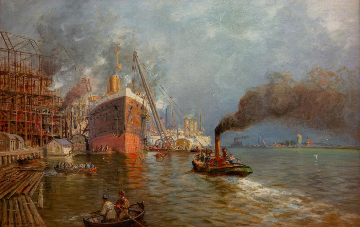 The Stettin Vulcan Shipyard by Eduard Krause-Wichmann
