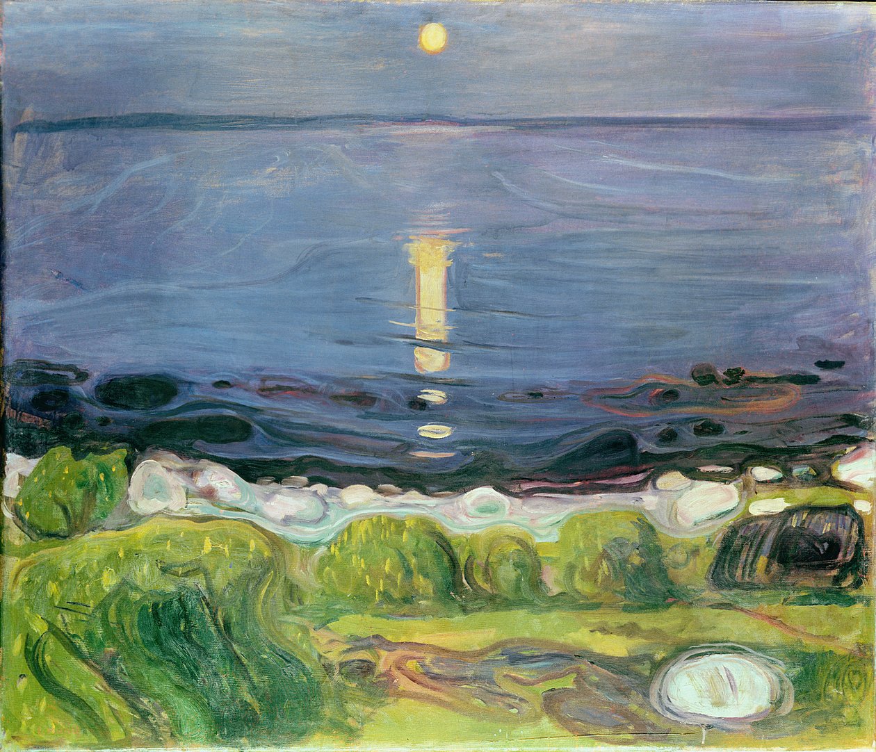 Summer Night at the Shore by Edvard Munch: Fine art print