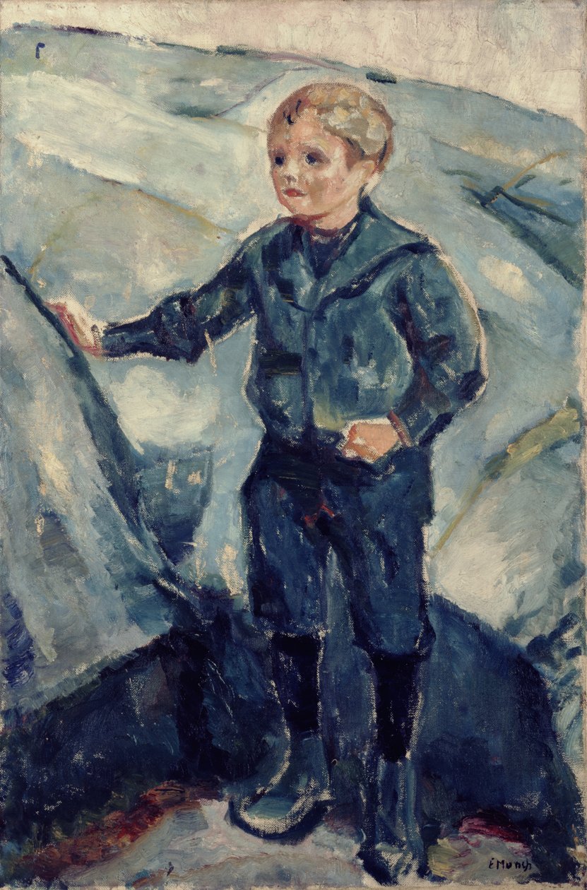 Boy in Blue by Edvard Munch: High-quality fine art print
