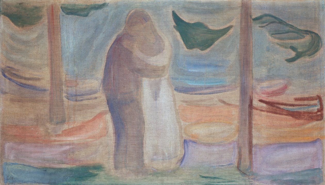 Couple on the beach by Edvard Munch: Buy fine art print