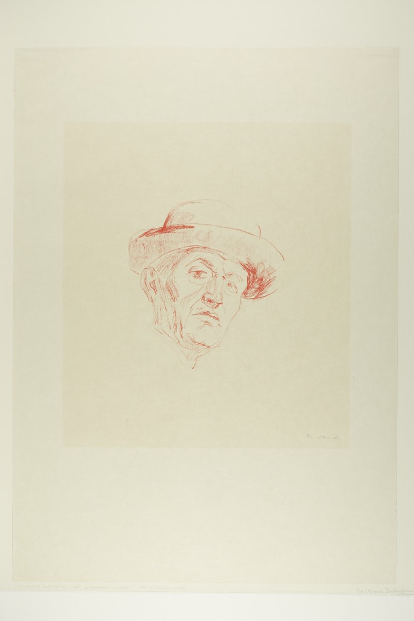Self-Portrait with Hat I by Edvard Munch: Fine art print