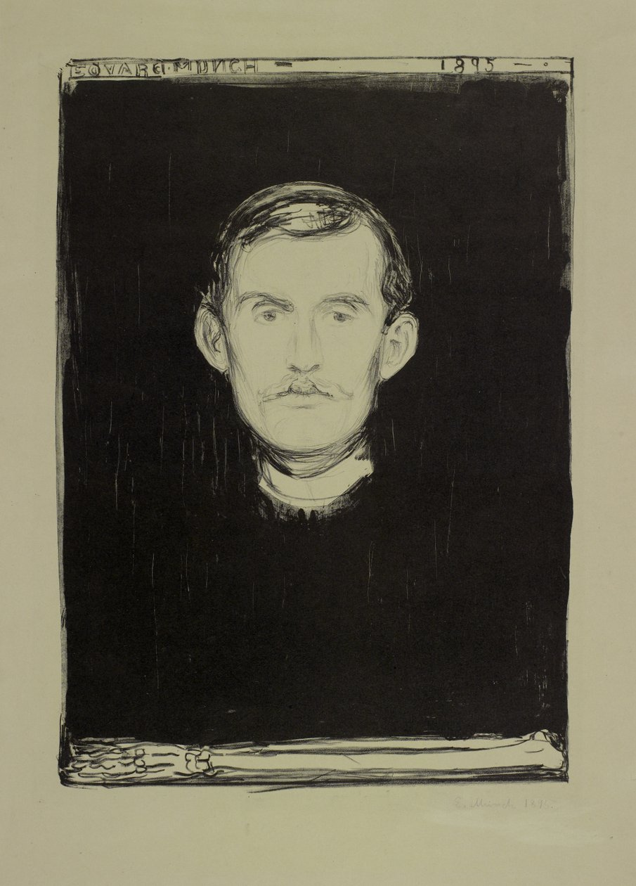 Self Portrait, 1895 by Edvard Munch: Buy fine art prints