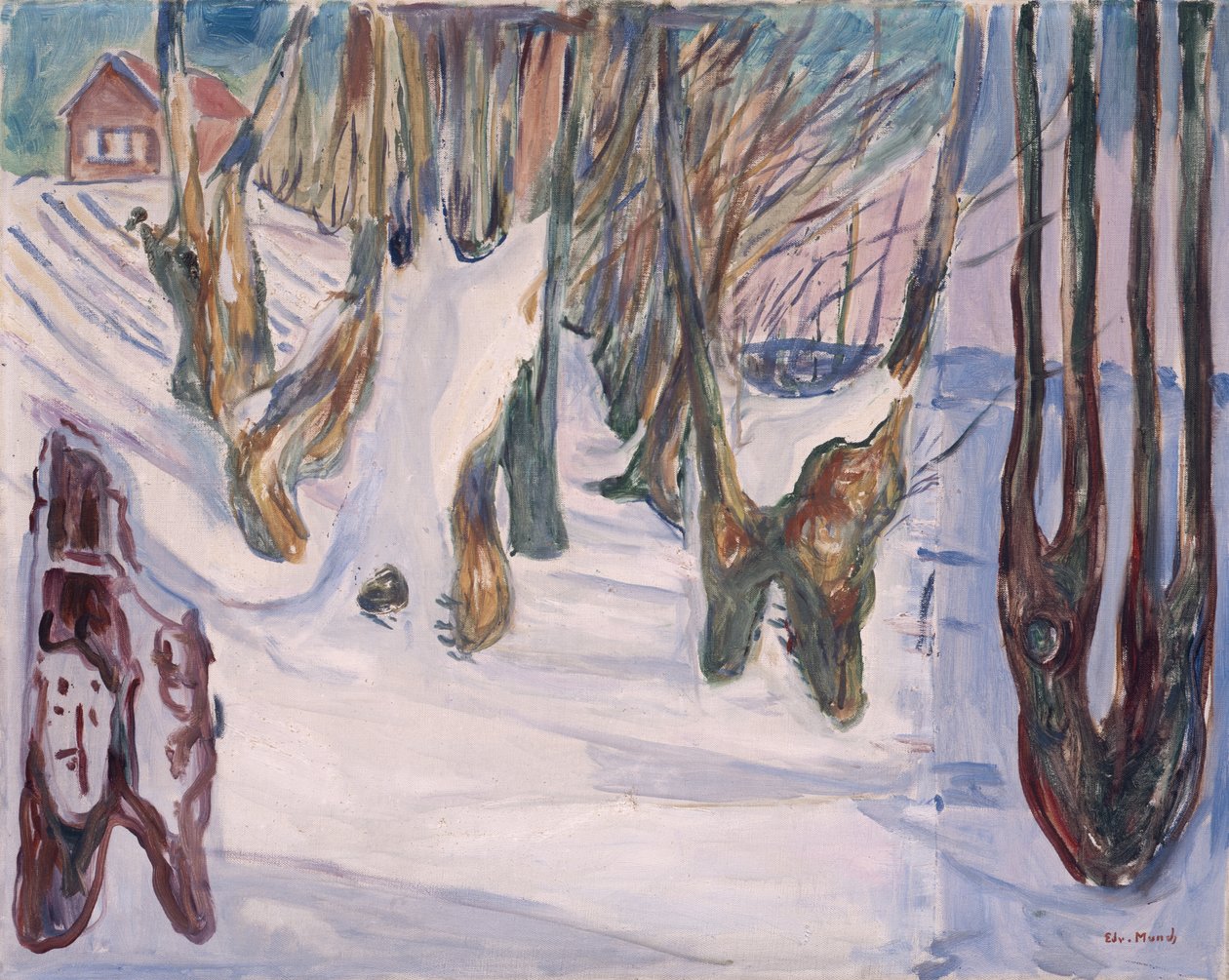Winter Landscape with House by Edvard Munch