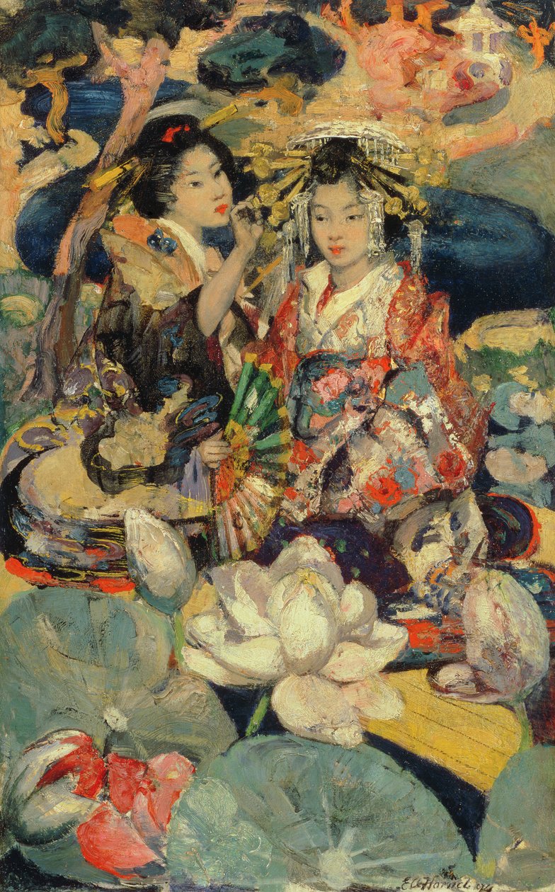 The Lotus Flower by Edward Atkinson Hornel: Fine art print