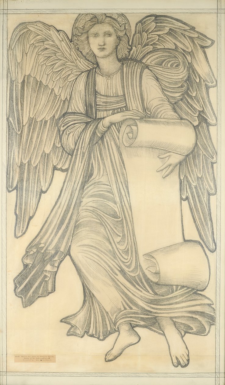 Angel with Scroll - Figure Number Nine by Edward Burne Jones