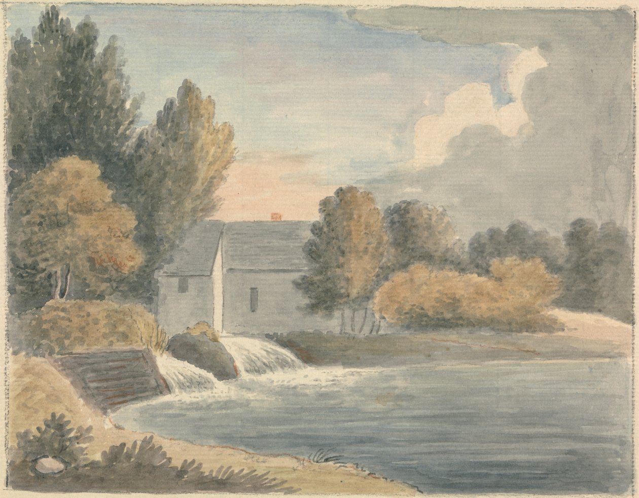 Bathampton Mill by Edward Francis Burney: Fine art print