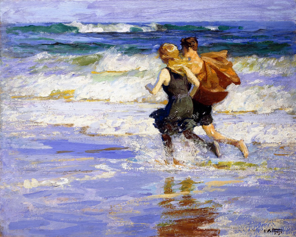 At the Beach by Edward Henry Potthast: Buy fine art print
