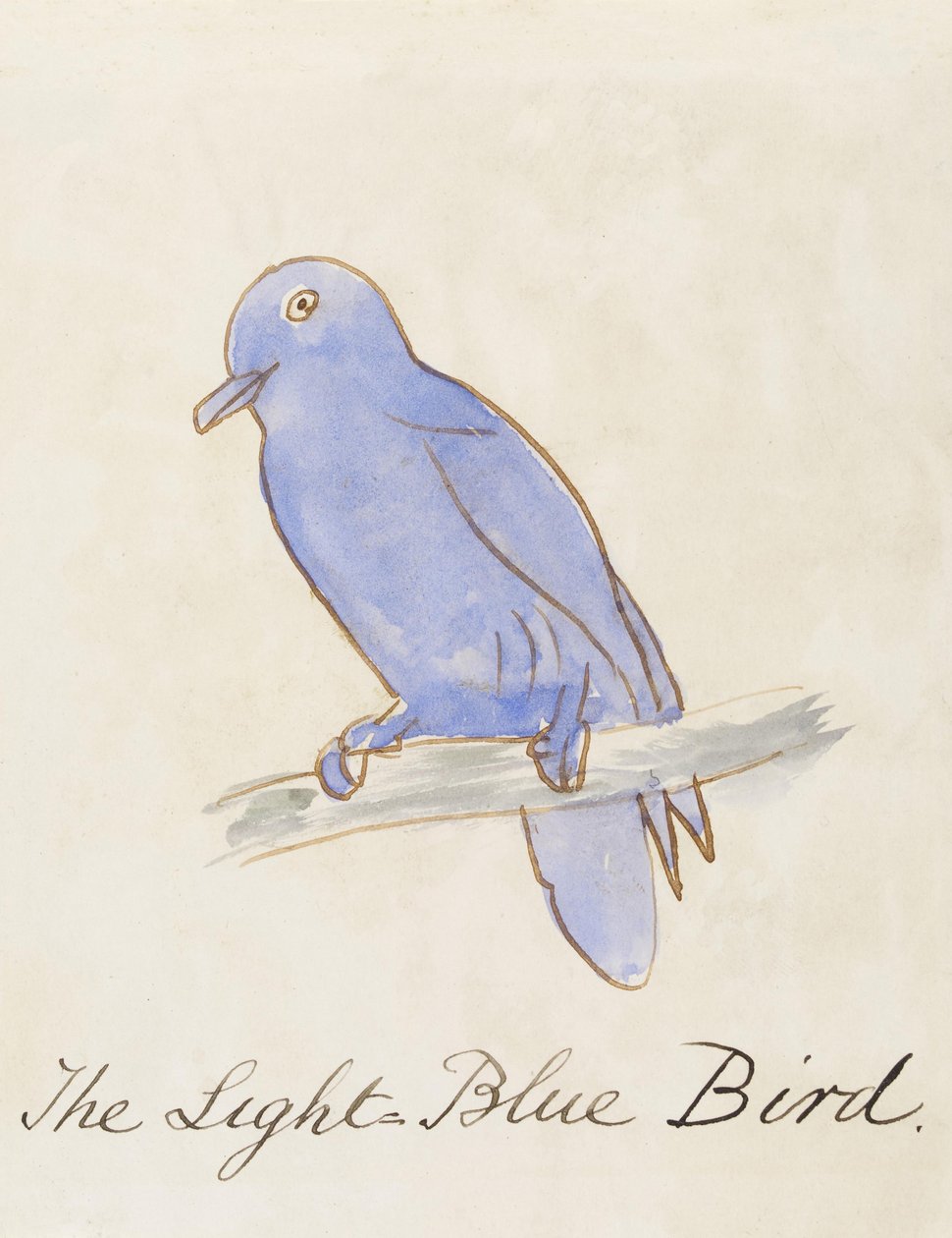 The Light Blue Bird, from 'Sixteen Drawings of Comic Birds'
