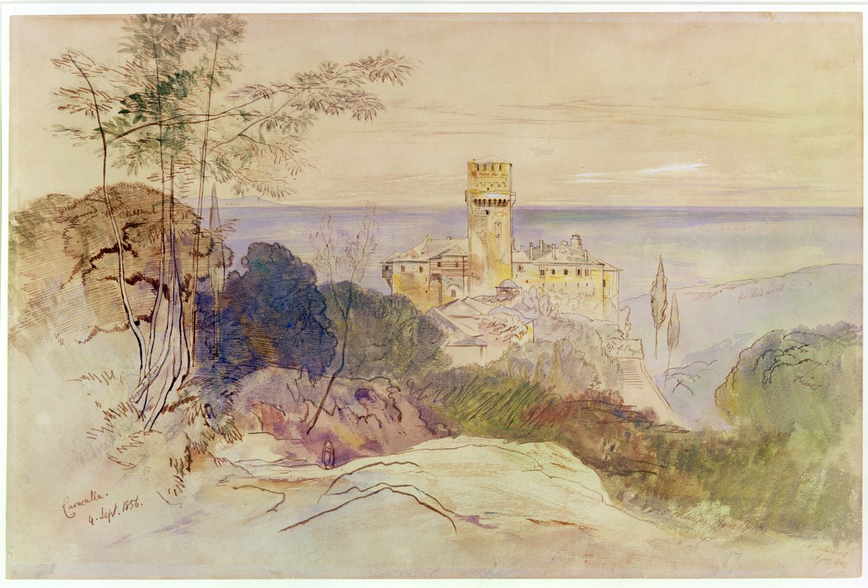 The Monastery of Caracalla by Edward Lear: Fine art print