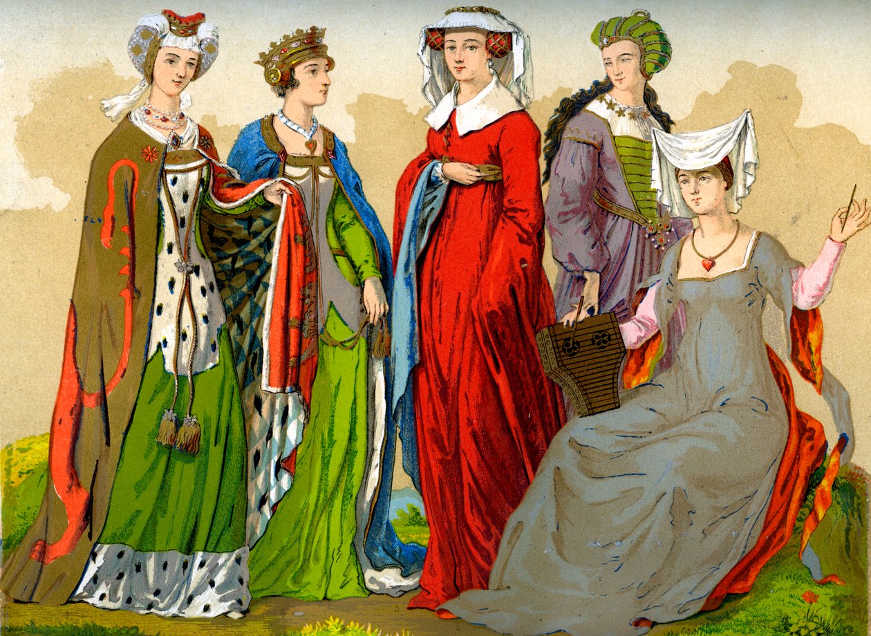 English Noblewomen, 15th-16th century 1849 by Edward May