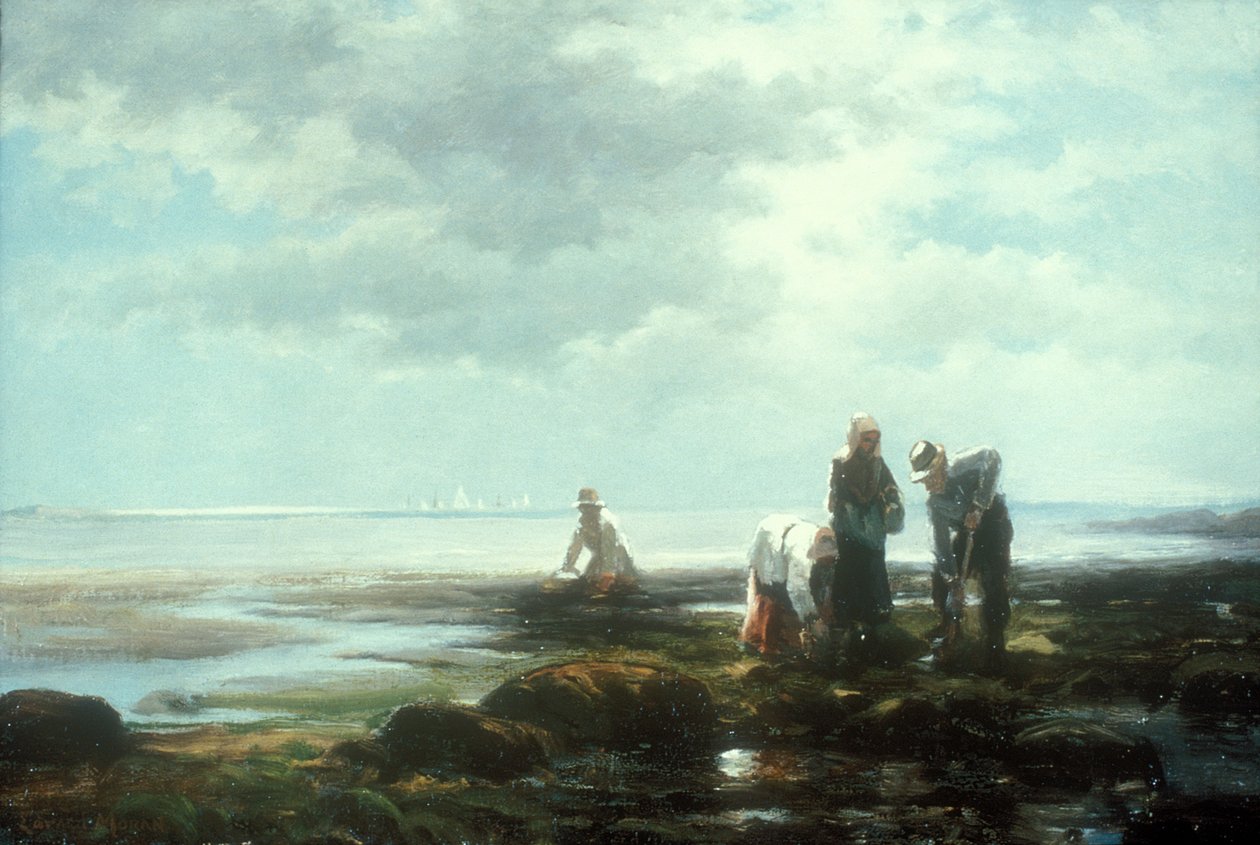 Clam Diggers by Edward Moran: Buy fine art print