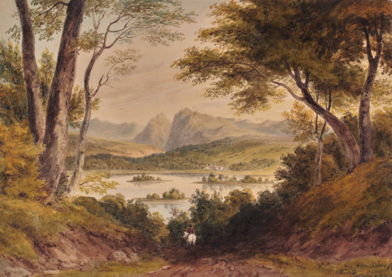 Landscape with Lake and Mountain Range by Edward Pretty