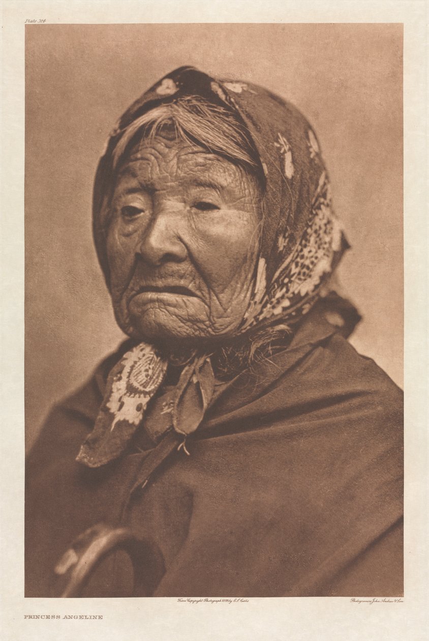 Princess Angeline by Edward S. Curtis: Buy fine art print