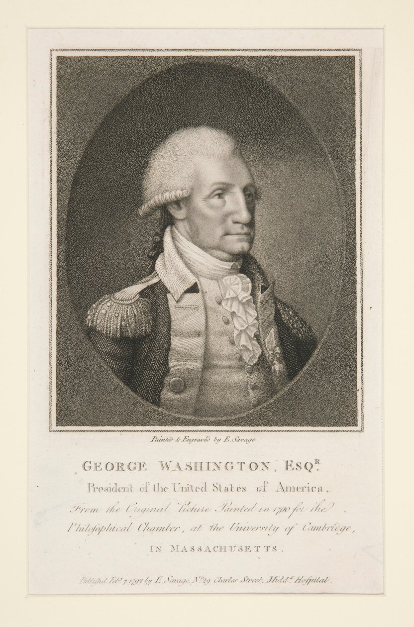 George Washington, Esq. by Edward Savage: Fine art print