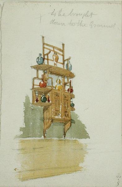 Design for a Monkey Cabinet, c.1876 by Edward William Godwin