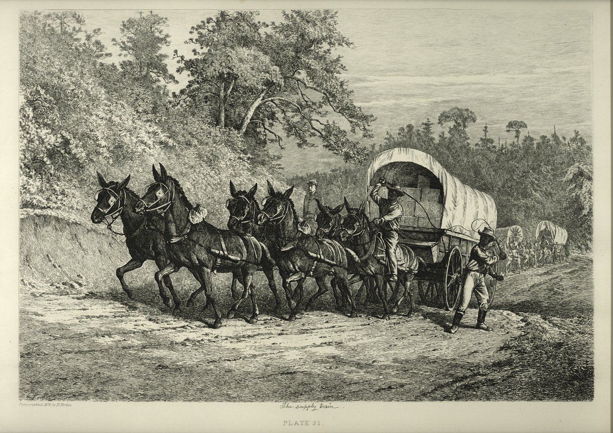 The Supply Train by Edwin Austin Forbes: Fine art print