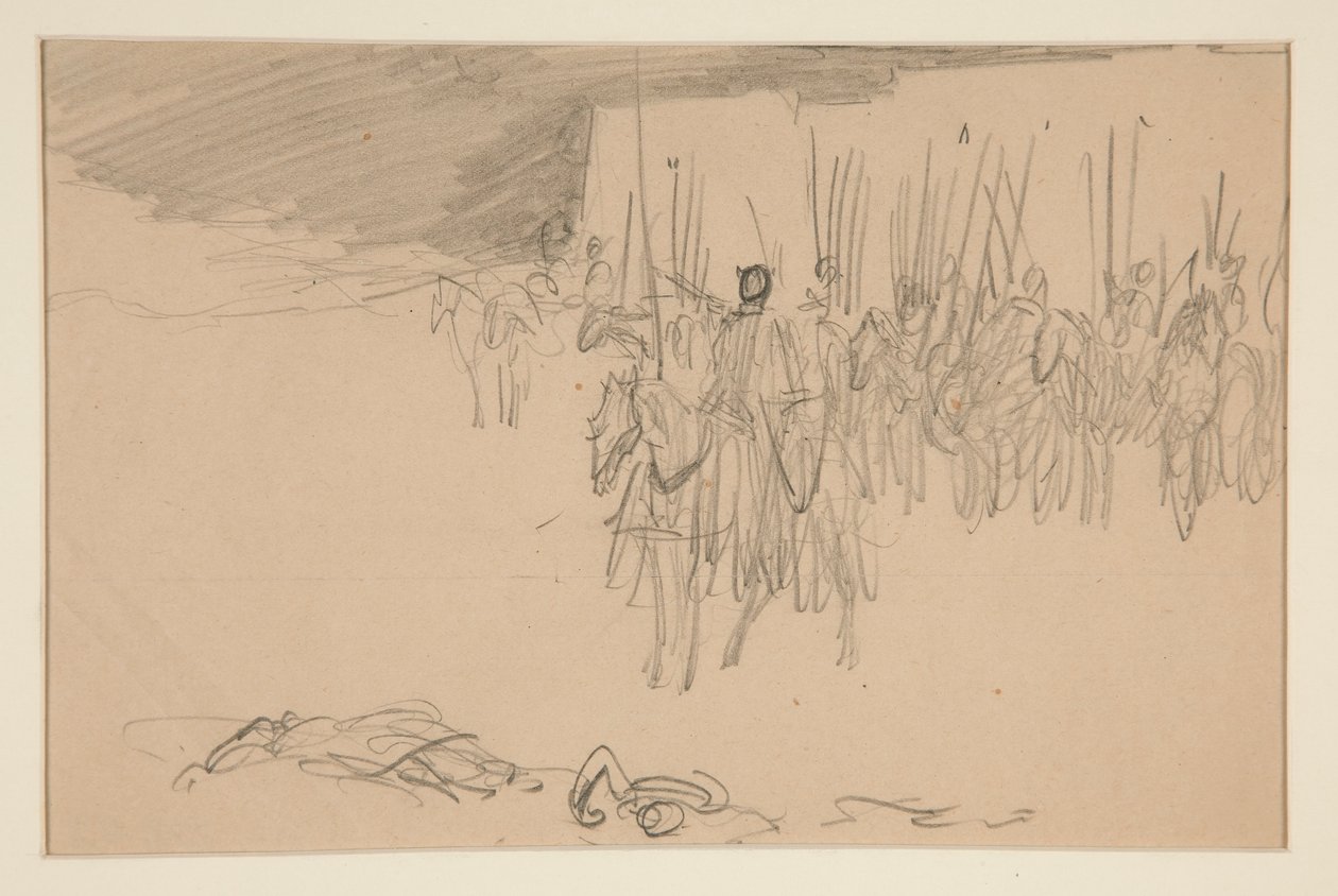 Soldier on Horseback by Edwin Austin Abbey: Fine art print